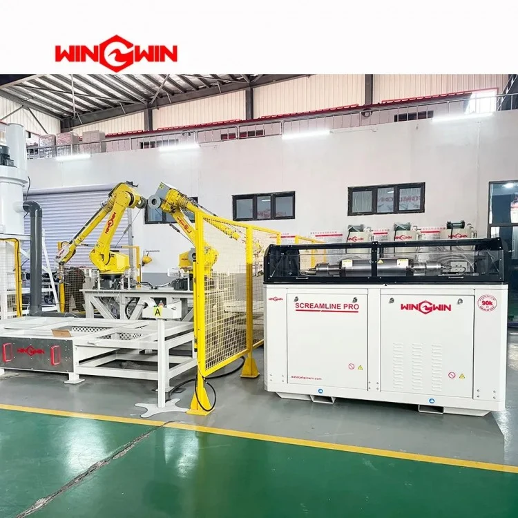 Robotic waterjet system with fanuc M710IC robot for automotive interior ...