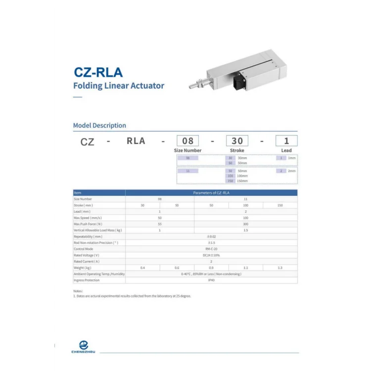 Hiigh precision, high order motion smoothing Linear Actuator - RLA-08-30-1