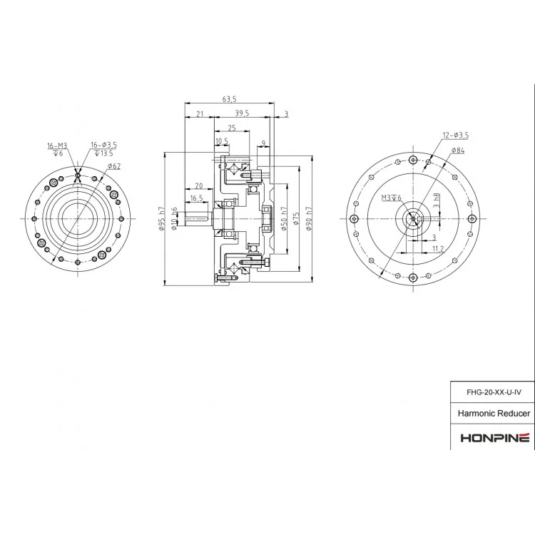 Zero Backlash High Precision Strain Wave Gear Harmonic Drive Gearbox ...