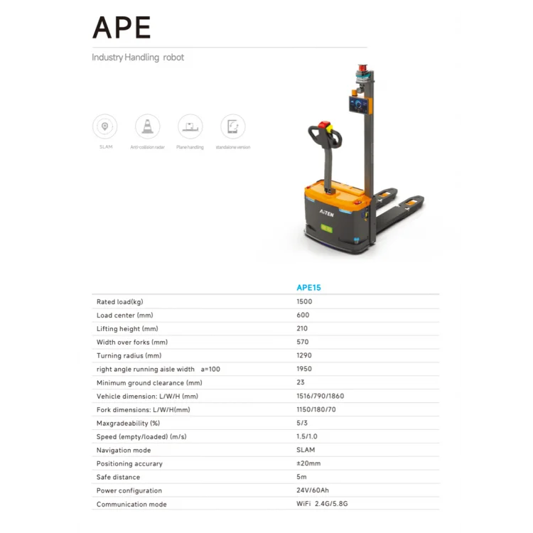 Industry Handling Robots - AITEN APE15 Forklift Robots - APE15